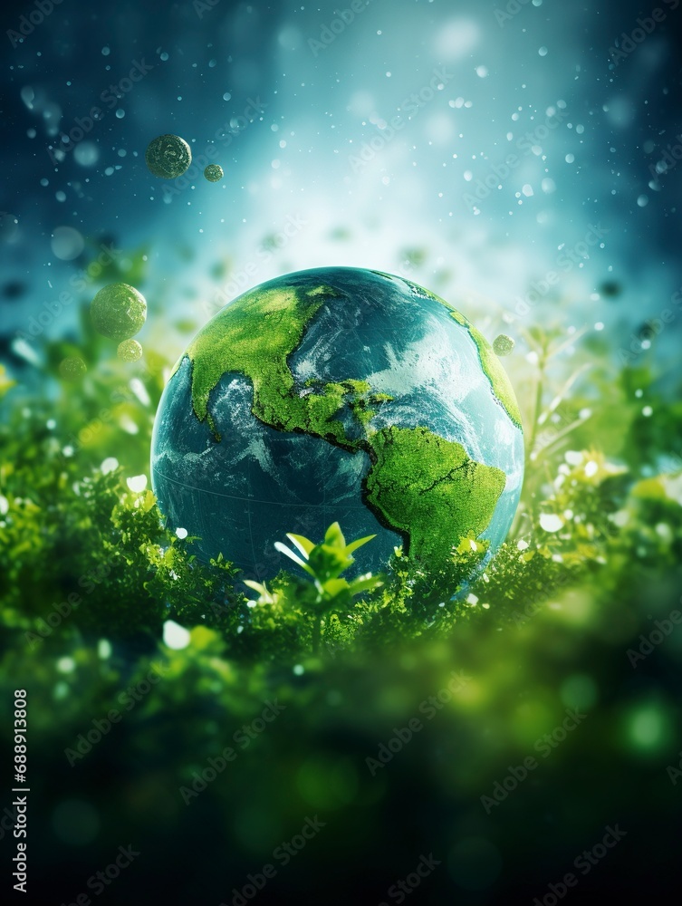 homepage background, carbon footprint, green earth, left side is ...
