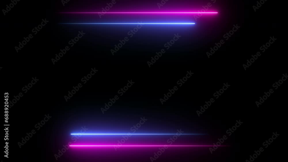 Neon border glowing frame background. Square rectangle neon border ...
