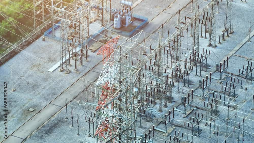 Vidéo Stock High voltage substations are critical components of ...