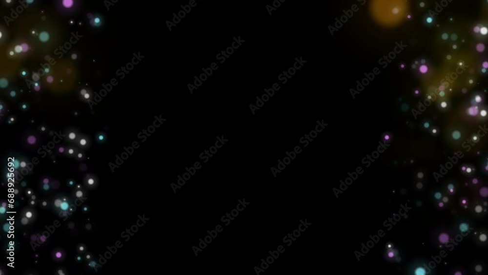 Animated particles and bokeh light on black background, Seamless Looping 4k. Stock Video | Adobe ...