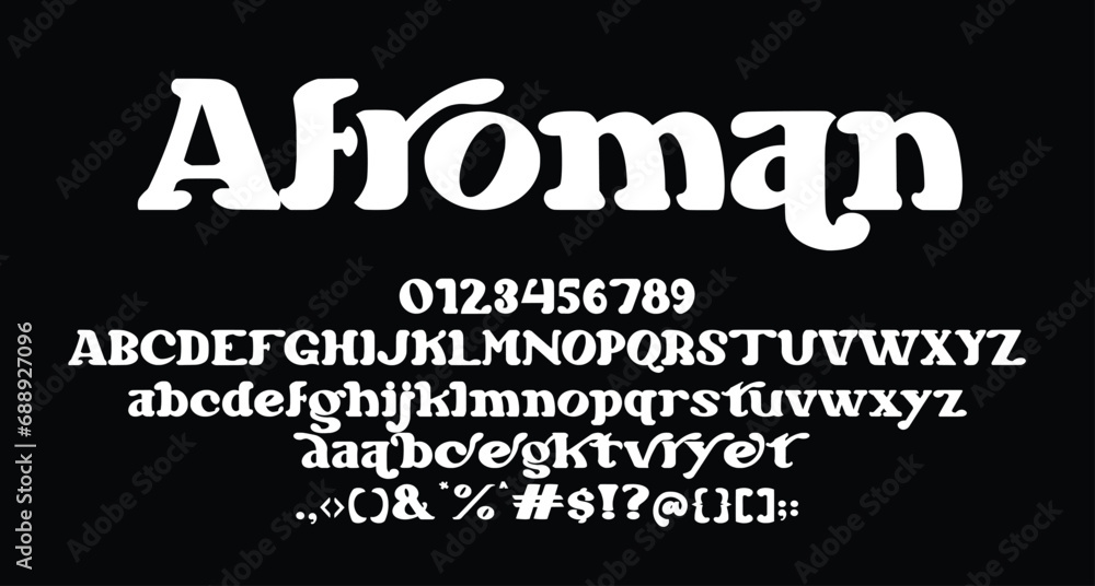 Afroman Serif vintage display font Best Alphabet Alphabet Brush Script ...