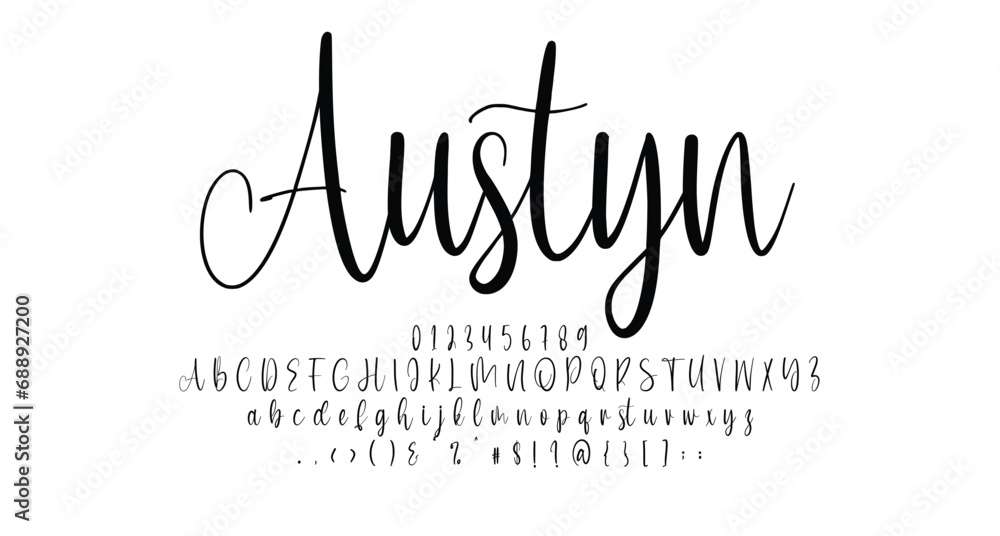Austyn handwritten signature font Best Alphabet Alphabet Brush Script ...