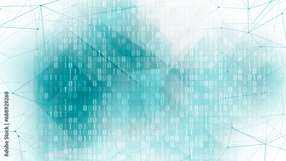 Technology background connected binary, neural networks, ai, and machine learning for digital ...