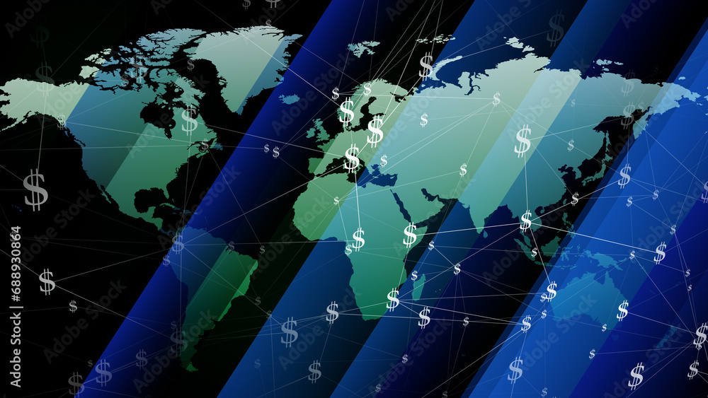 Finance map shows global inflation and dollar value world map with ...
