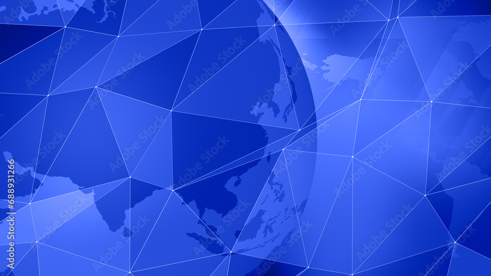 Breaking news globe map triangles offer international news background ...
