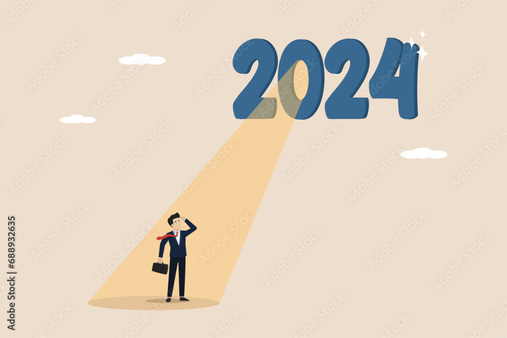 Vision of future success, business prospects in 2024, planning or ...