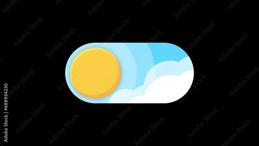 Vidéo Stock Alternate day and night. Animated buttons change day and ...