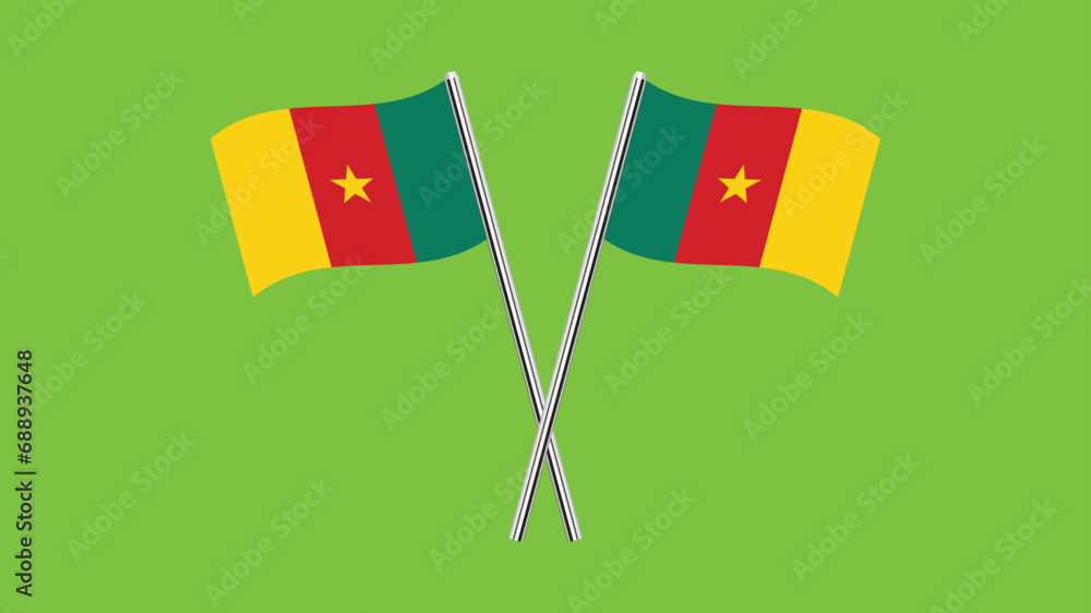 Flag of Cameroon, Cameroon cross flag design. Cameroon cross flag ...