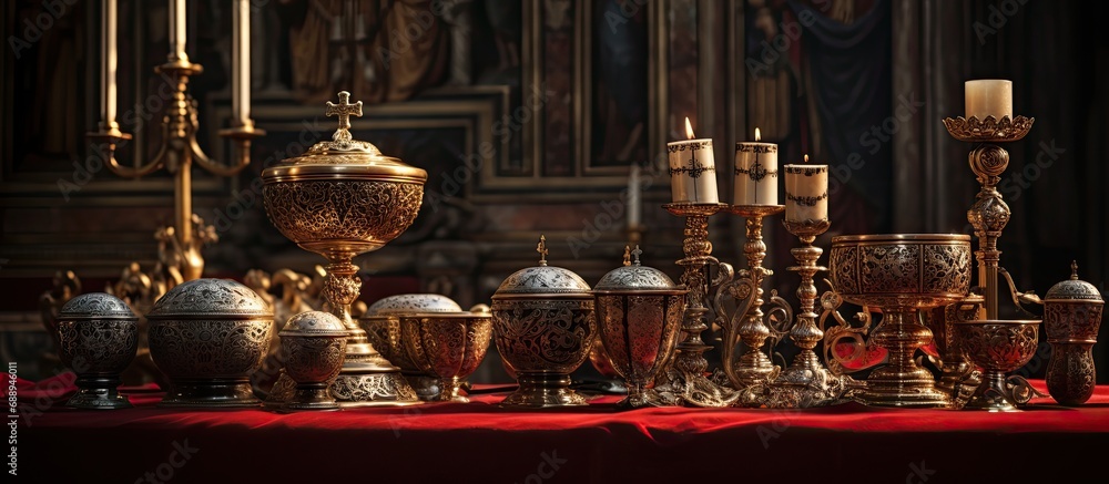 The holy items in the church of Francesco Papa in Rome include a ...