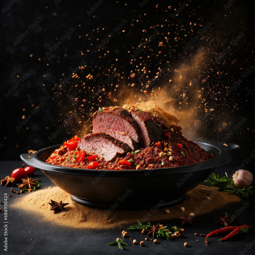 a delicious meat dish that is sprinkled with a little spices and they ...