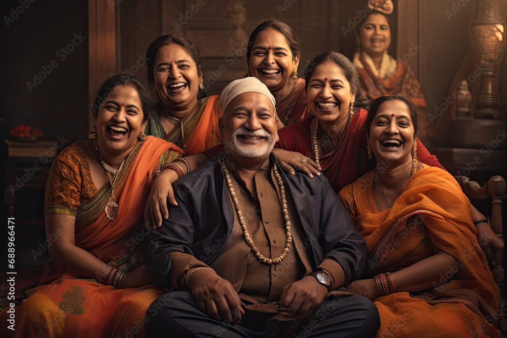 Happy active senior citizens group having fun at india home. Happy ...