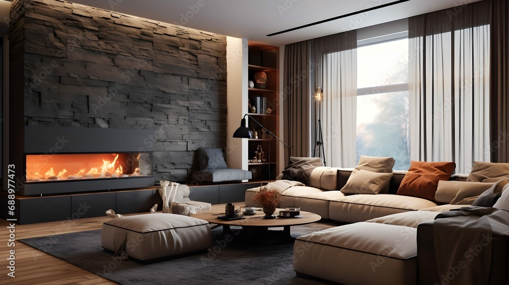 contemporary apartment home interior design background concept cosy ...