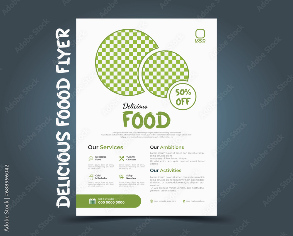 Food Flyer design Template for food advertisement for cafe and ...