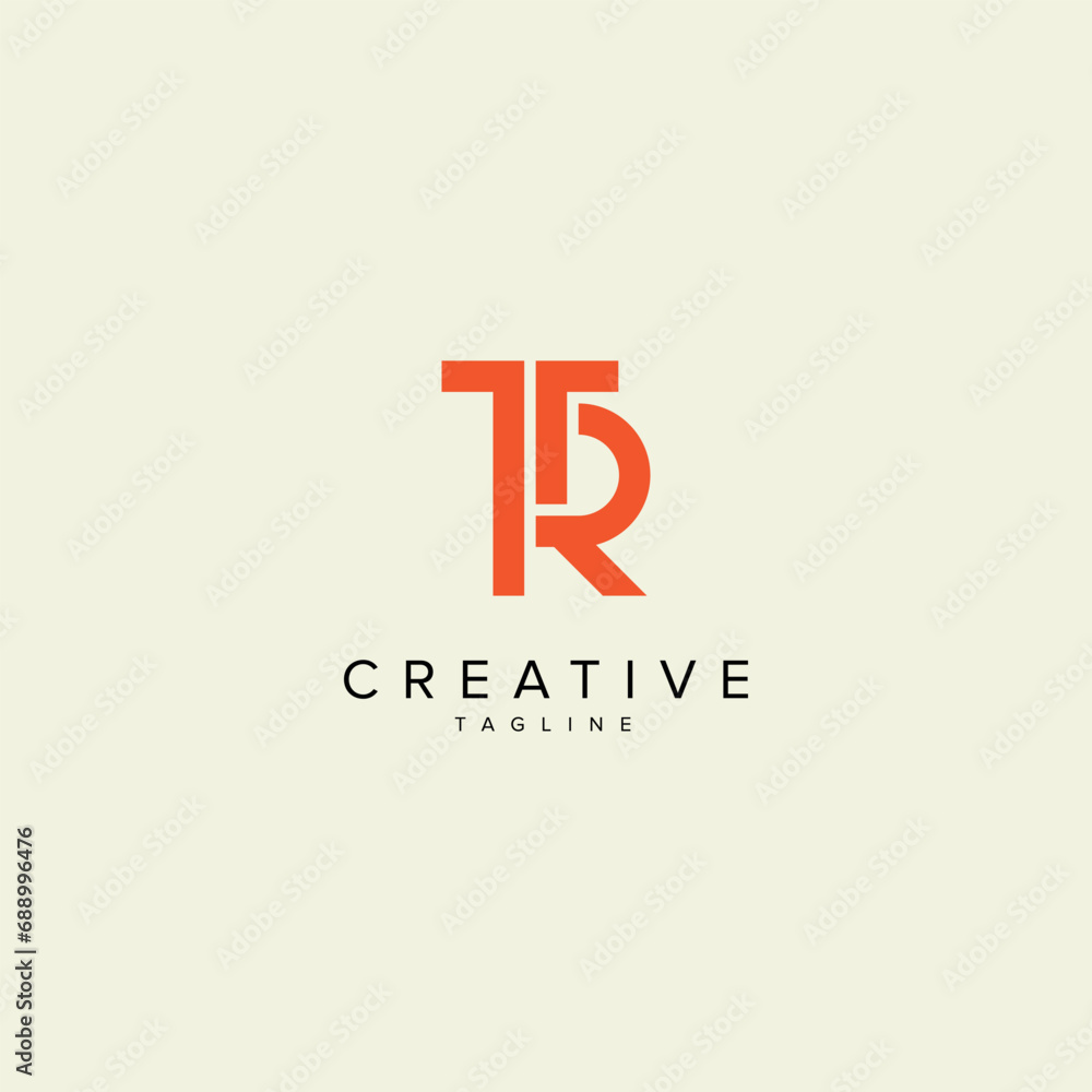 Alphabet TR RT letter modern monogram style logo vector template Stock ...