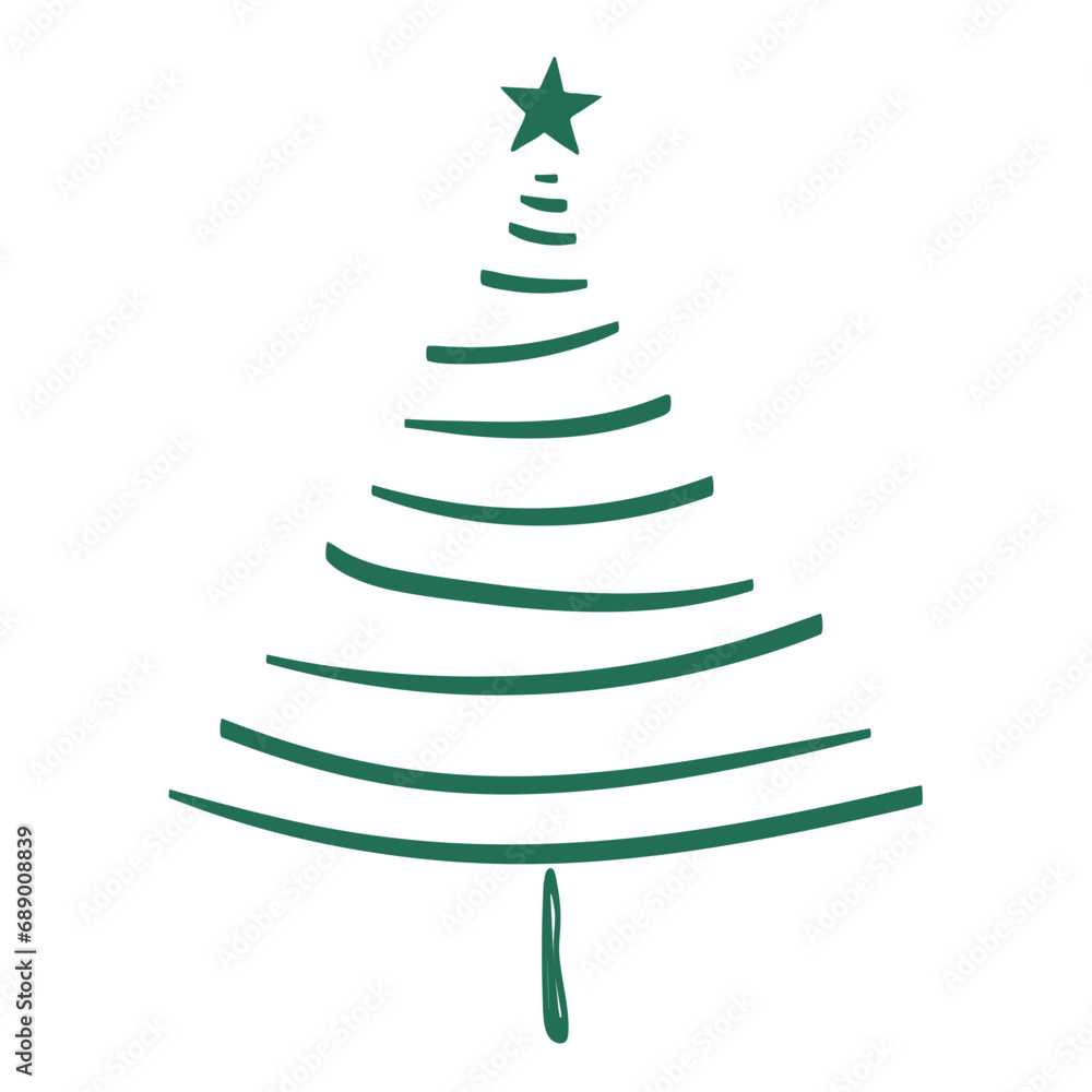 CHRISTMAS TREE SVG Bundle, Christmas Tree Outline, Christmas Ornaments ...