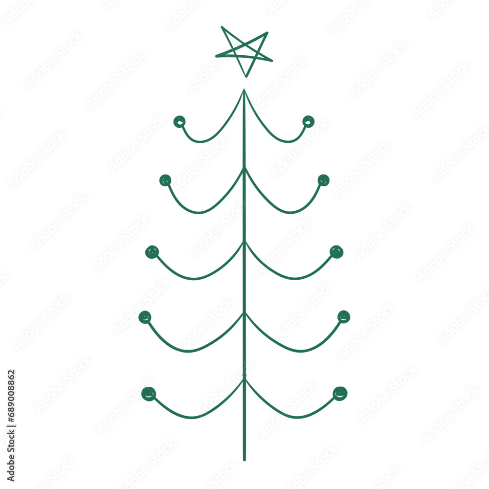 CHRISTMAS TREE SVG Bundle, Christmas Tree Outline, Christmas Ornaments ...