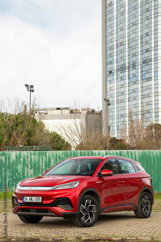 BYD Atto 3 is a battery electric compact crossover SUV manufactured by ...