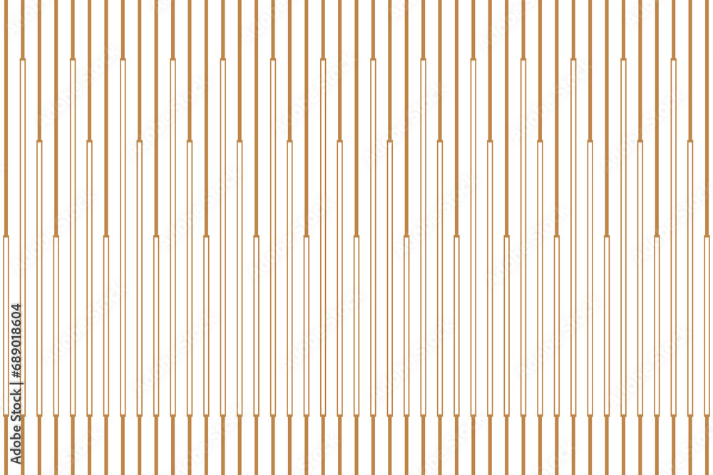 Vertical stripe of regular pattern. Design lines gold on white ...