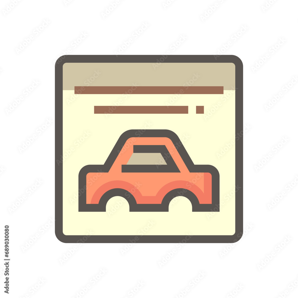 Automotive paint vector icon. May called Dip coating, Ecoat or ED ...