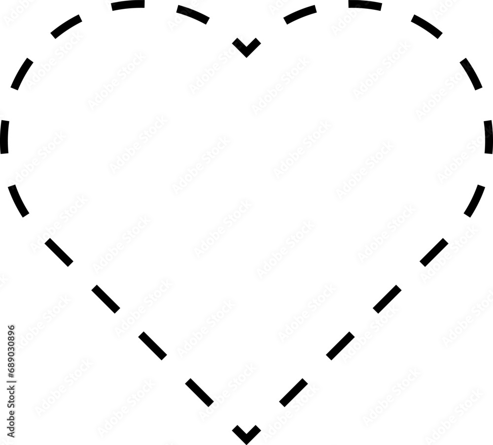 Dash line shapes. Dashed outline design of border for basic geometric ...