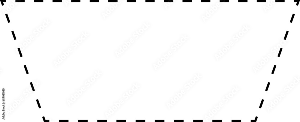 Dash line shapes. Dashed outline design of border for basic geometric ...