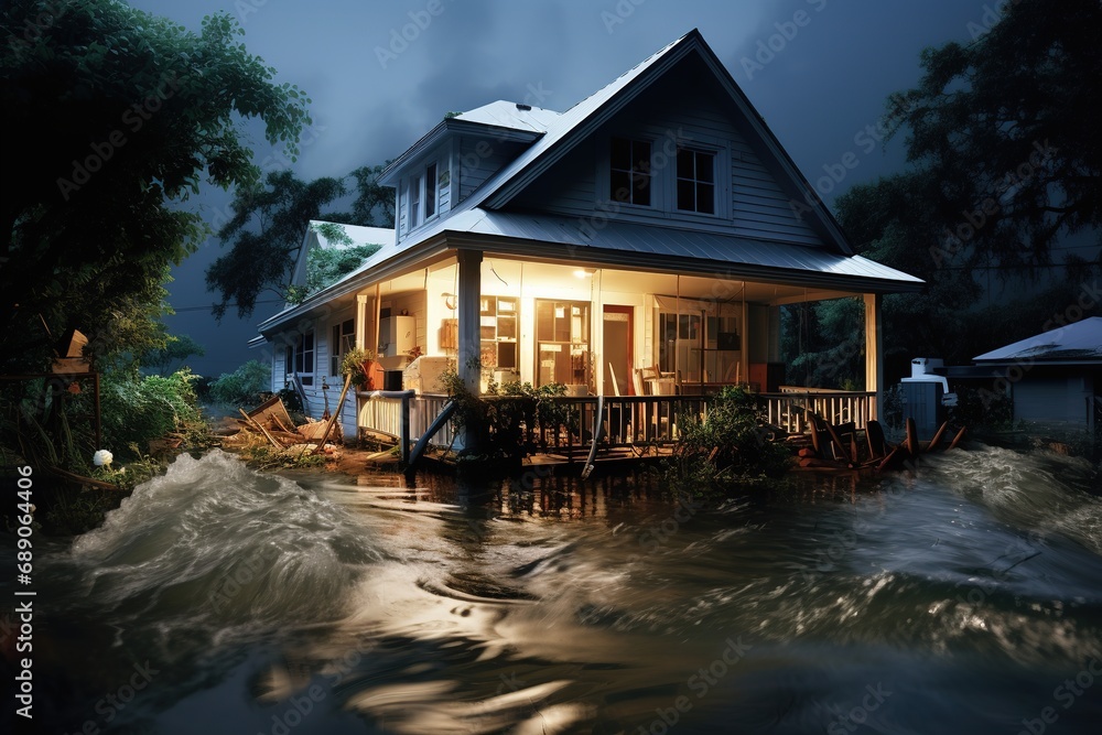 A severe tropical storm with heavy rainfall caused a major flooding ...