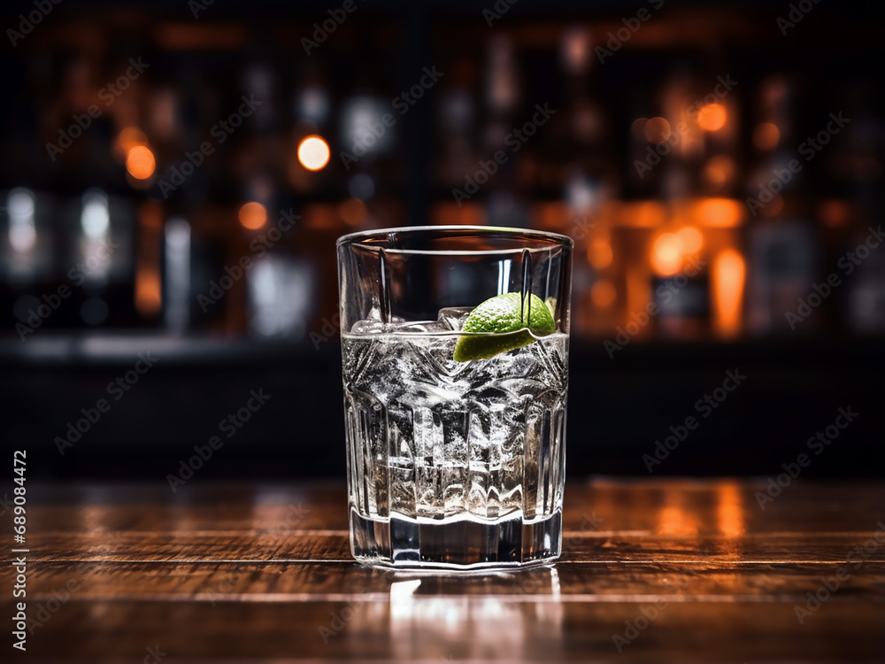 A shot of vodka at the bar, ready to lift spirits. AI Generation. Stock ...