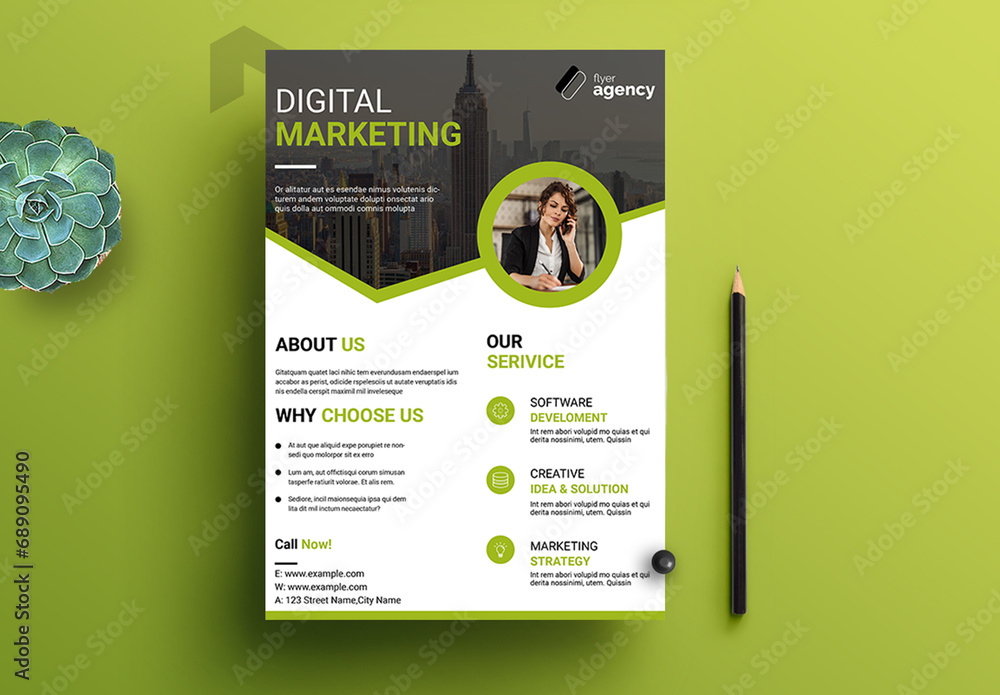 Marketing Flyer Template Stock Template | Adobe Stock