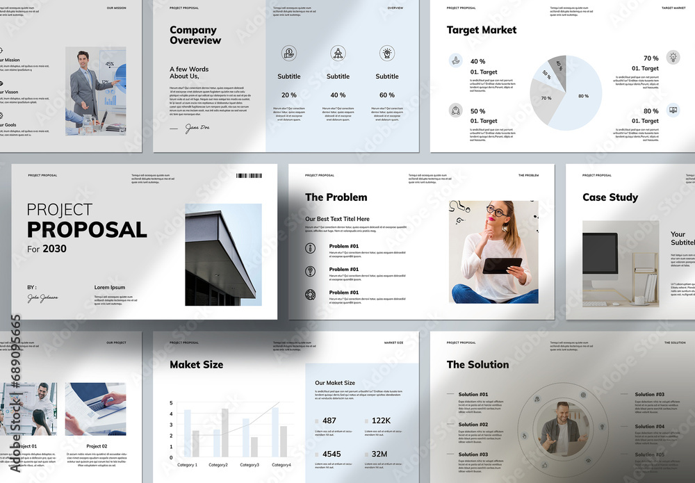 Project Proposal Layout Stock Template | Adobe Stock