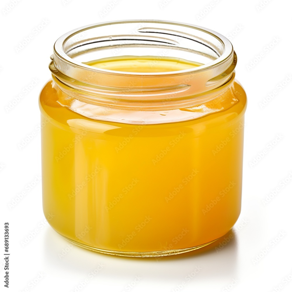 Professional food photography of Ghee, isolated on white background ...