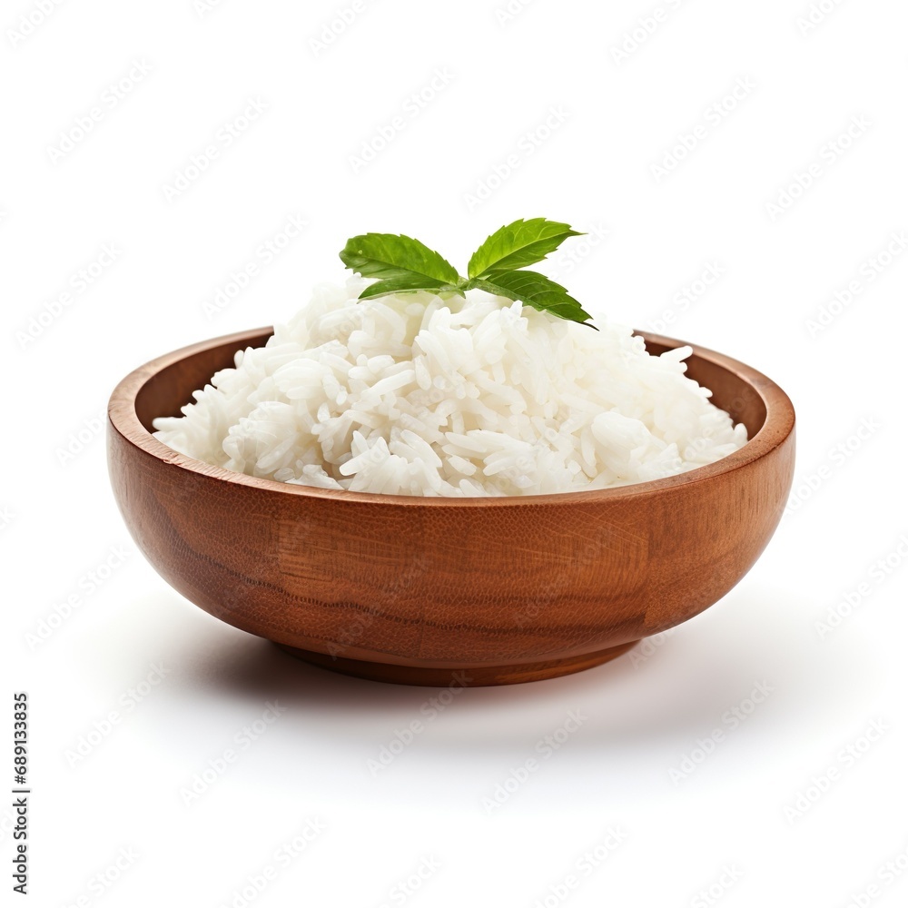 Professional food photography of Arborio rice, isolated on white ...
