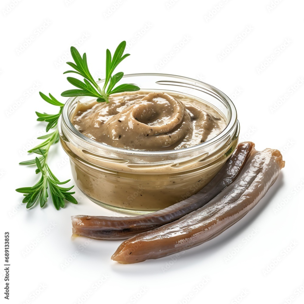 Professional food photography of Anchovy paste, isolated on white ...