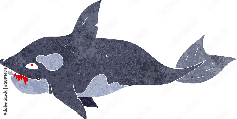 cartoon killer whale Stock Illustration | Adobe Stock