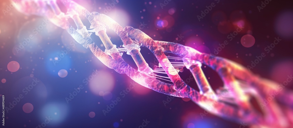 DNA helix visual depiction Mutations and disorders Copy space image ...