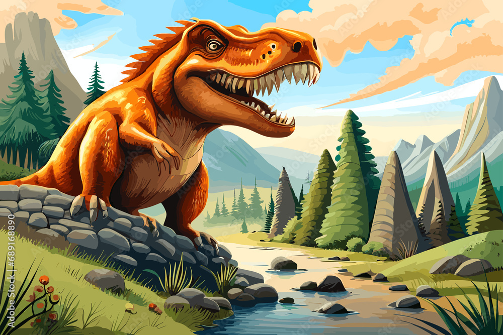 Discover the Dino-mite Explorers Charming Cartoon Dinosaurs Tailored ...