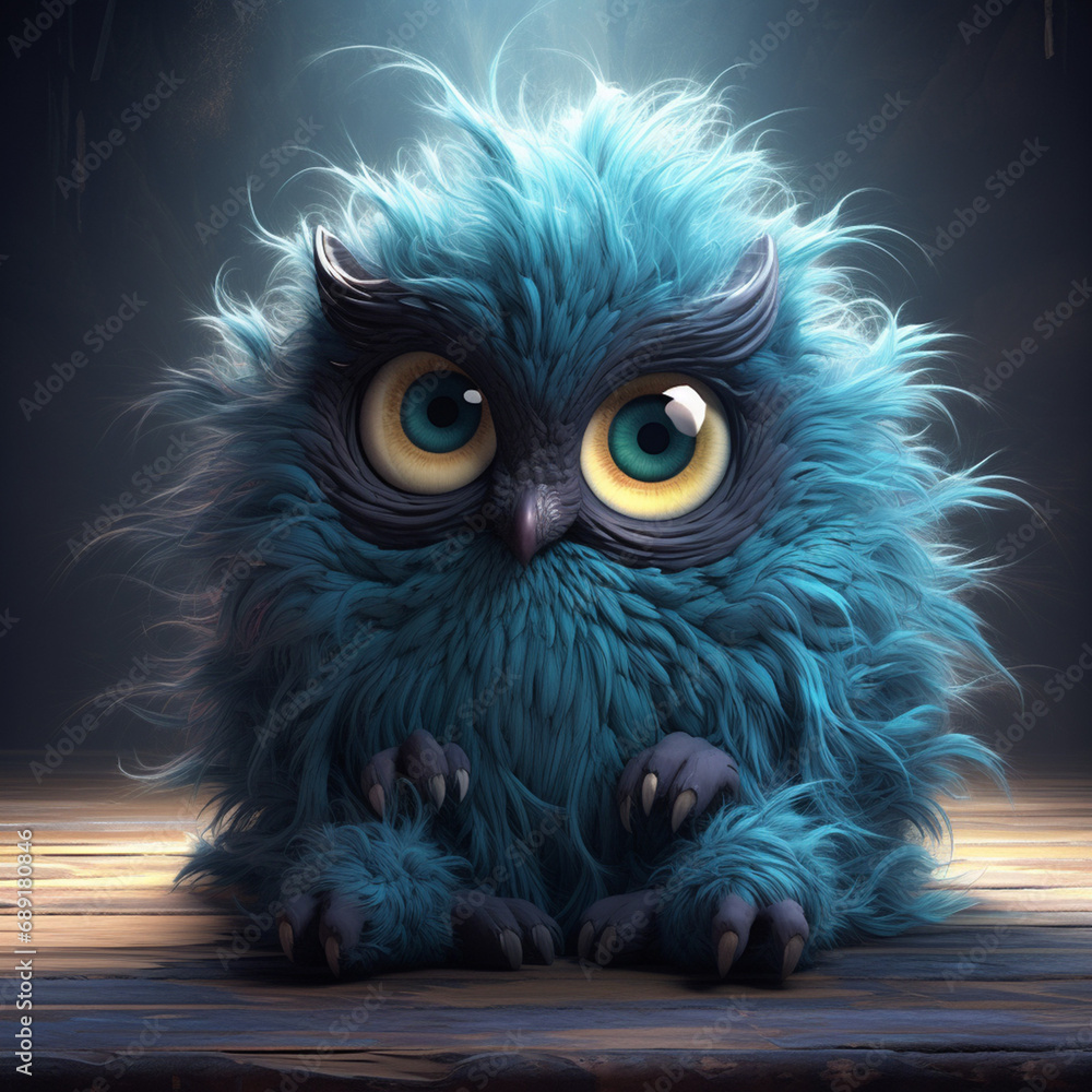 a cuddle monster that is a furry, amorphous creature with big, loving ...