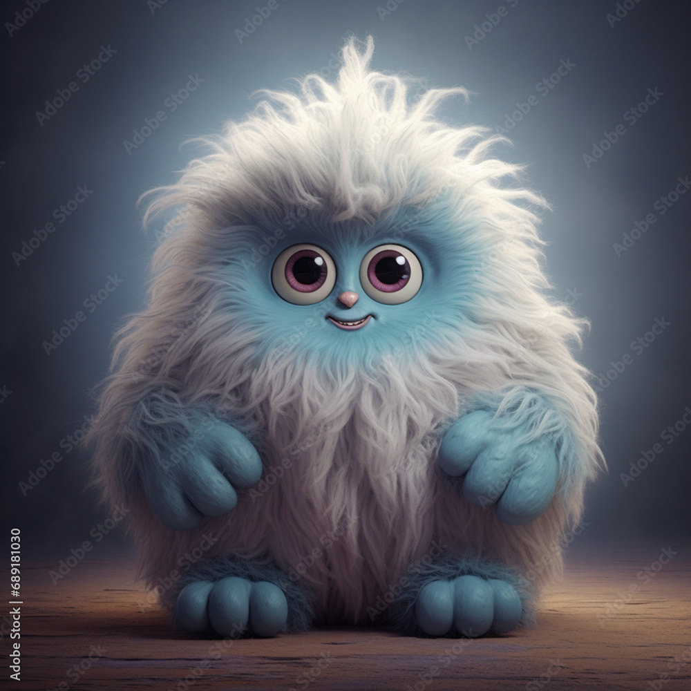 a cuddle monster that is a furry, amorphous creature with big, loving ...