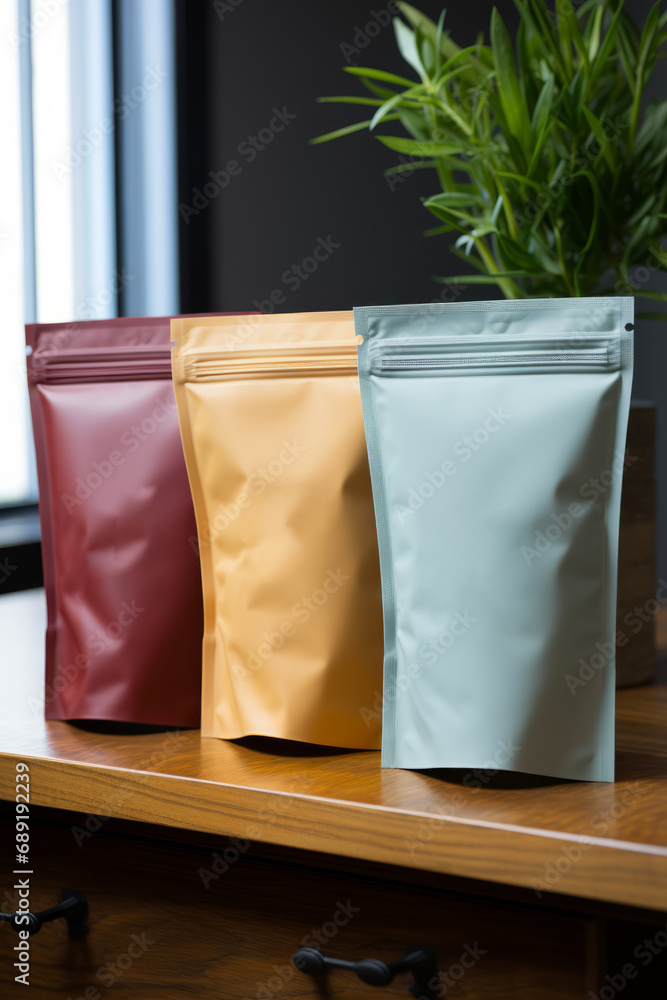 Aluminum coffee bag Hermetic Ziplock bags Kraft Paper Aluminun Foil ...