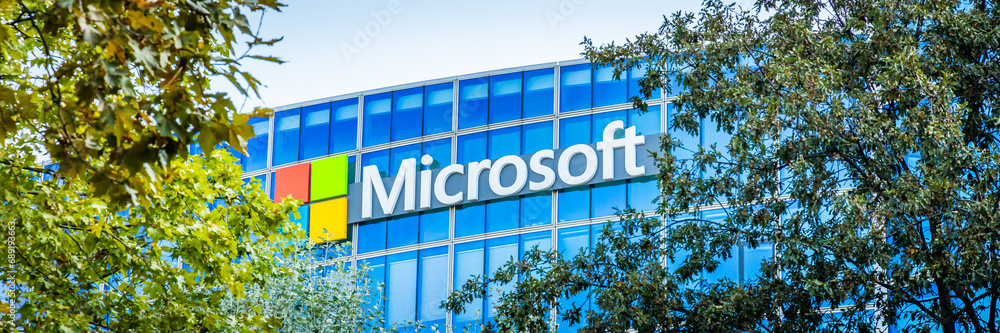 Headquarters building of Microsoft France in Issy les Moulineaux near ...