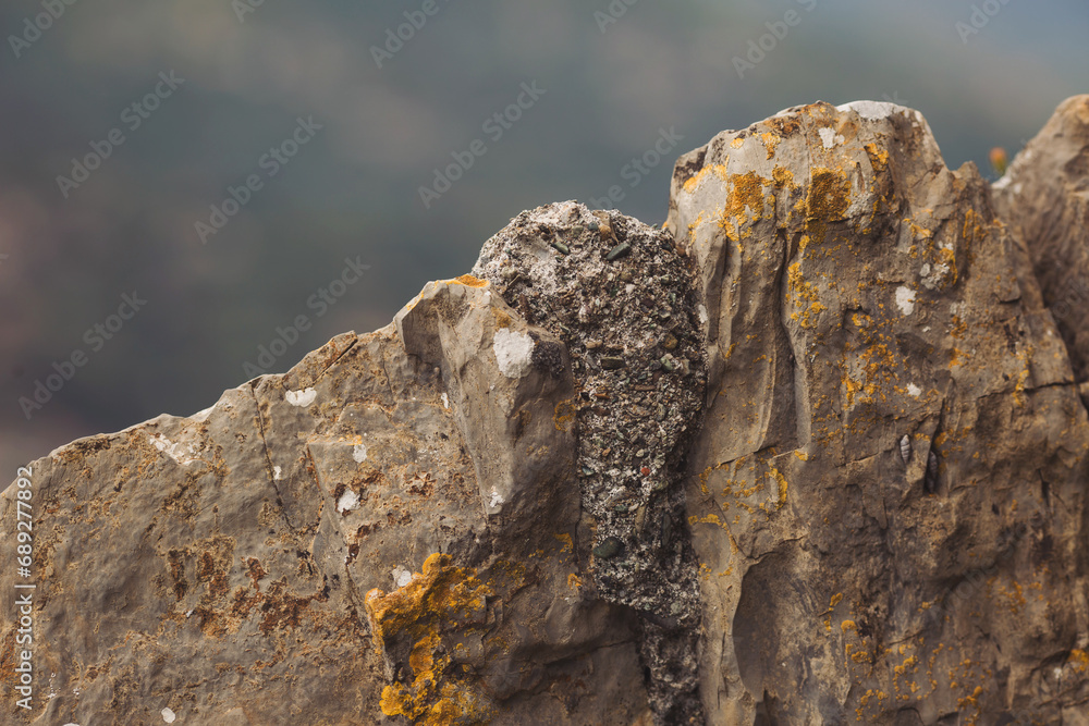 Texture cracked rock formation rock in the wild. Rocky cliff. Abstract ...