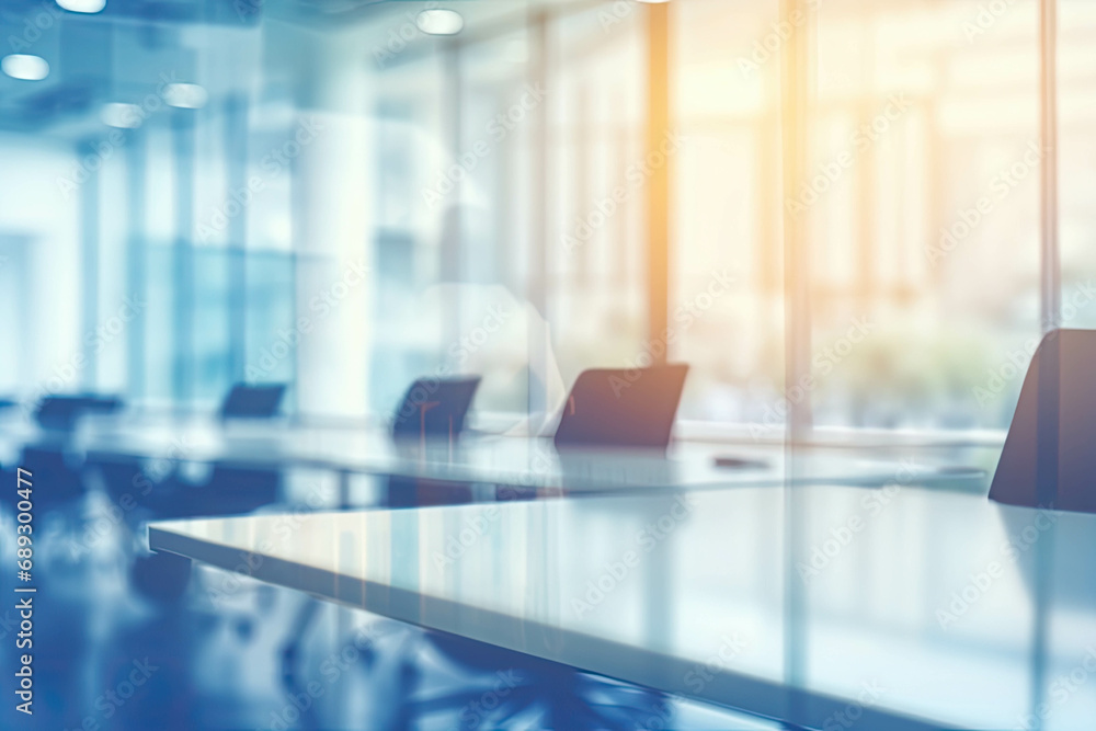Abstract blurred office interior room. blurry working space with ...