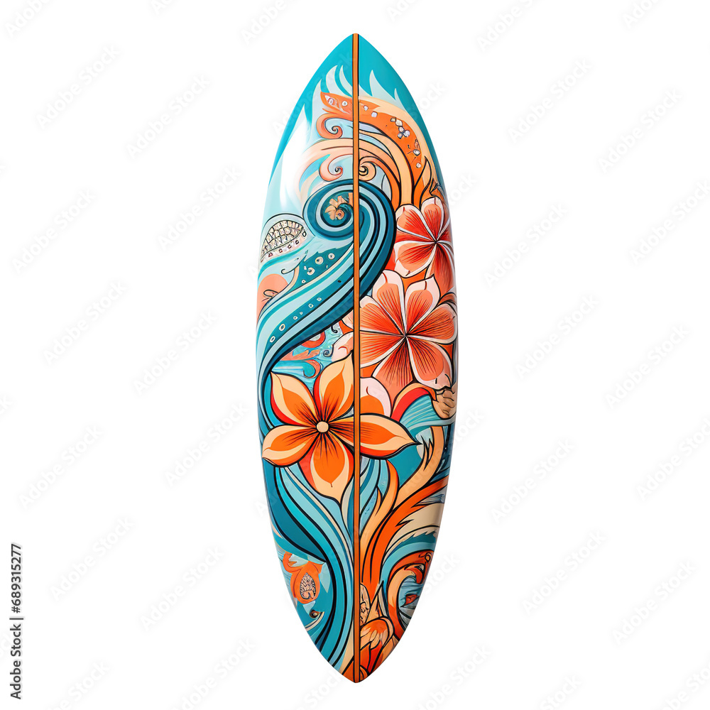 colorful surfboard, decorative summer surfing elements, surfboard ...
