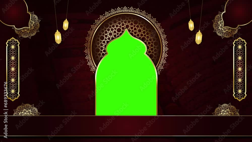 animated luxury red islamic background , islamic design video template ...