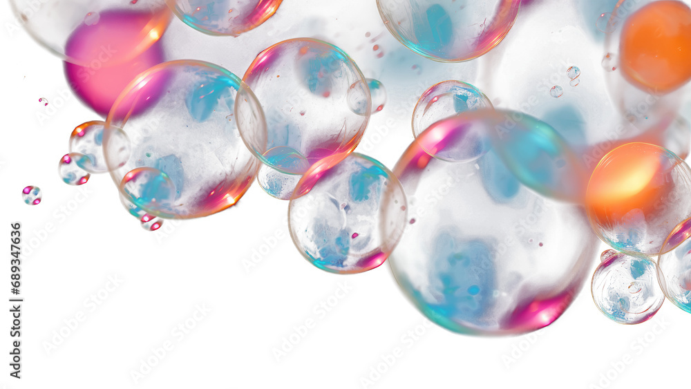 Colorful bubbles on transparent background (PNG) Stock Illustration ...
