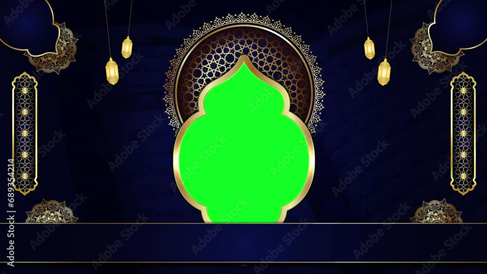 animated luxury blue islamic background , islamic design video template ...