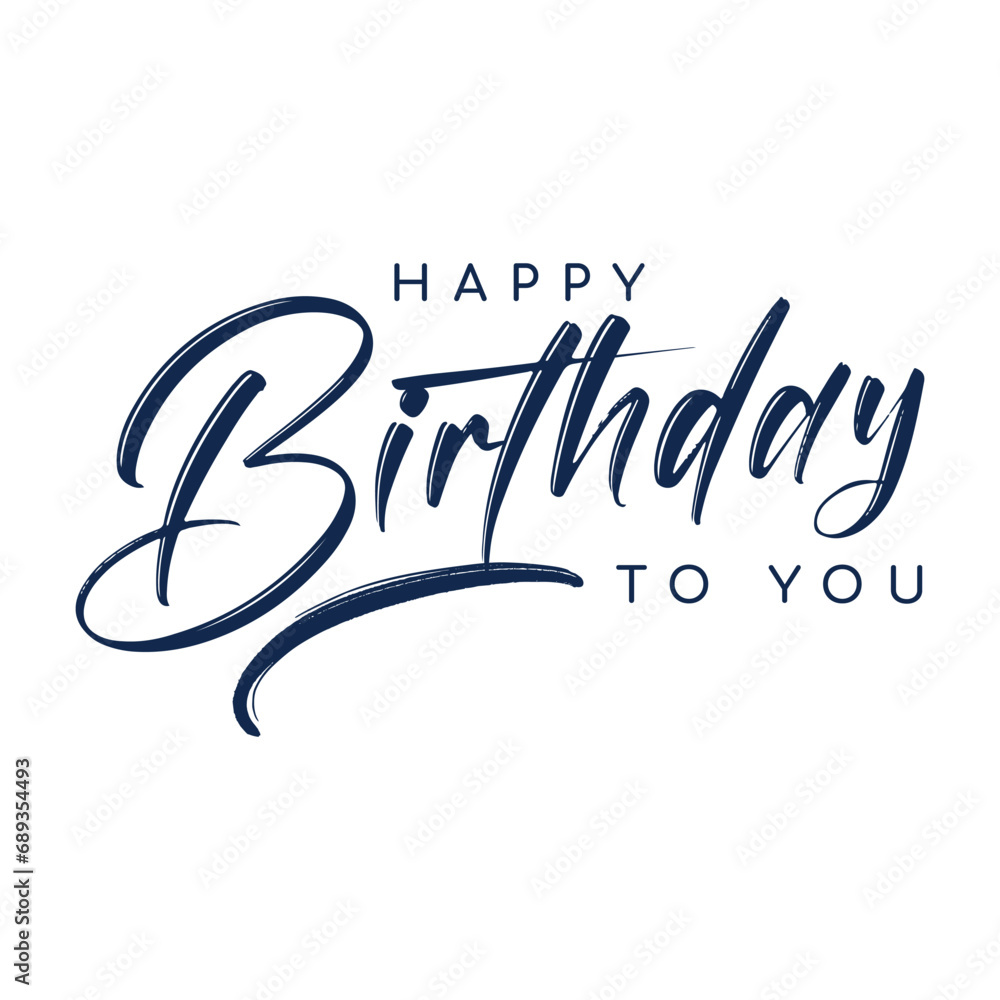Happy Birthday typography design vector. Beautiful greeting card ...