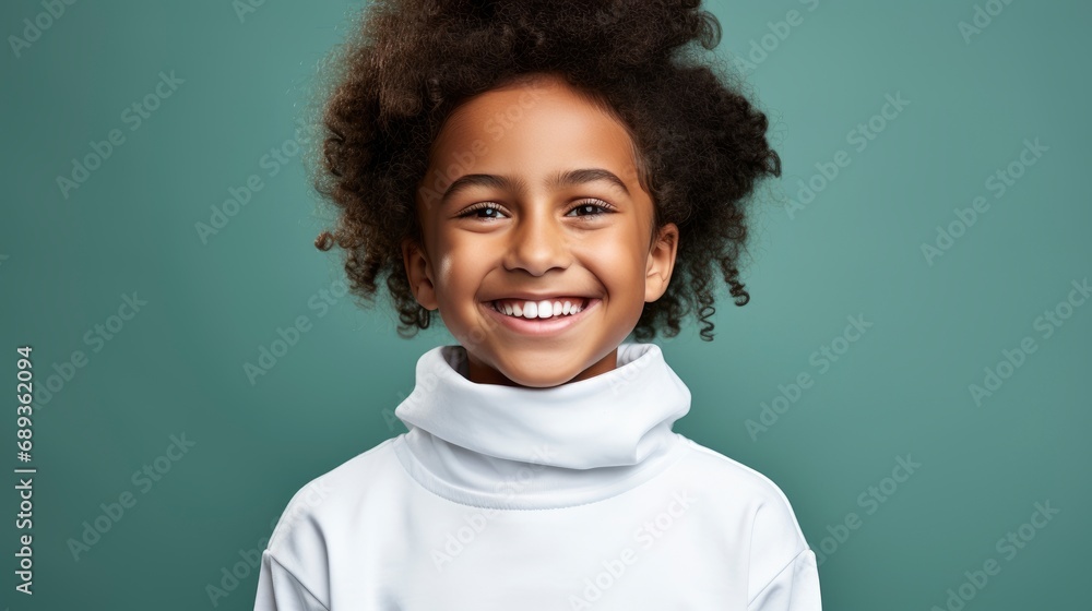 Portrait Excited Pretty Girl White Sweater, Background Image, Desktop ...