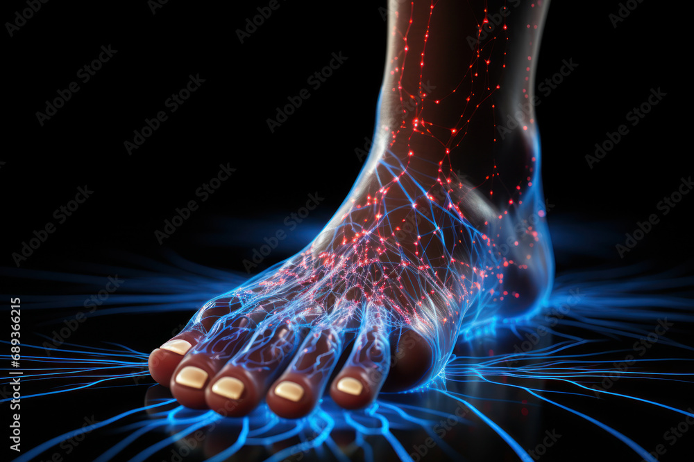 A tingling and numbness in the extremities, a sign of nerve compression ...