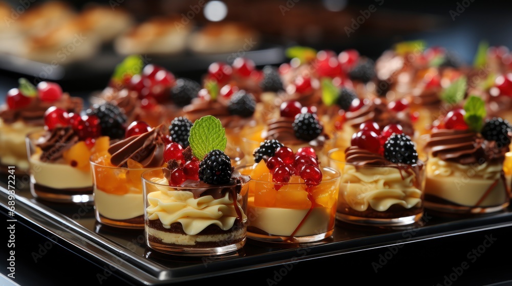 Cupcake Rack Foreground On Dessert Table, Background Image, Desktop ...