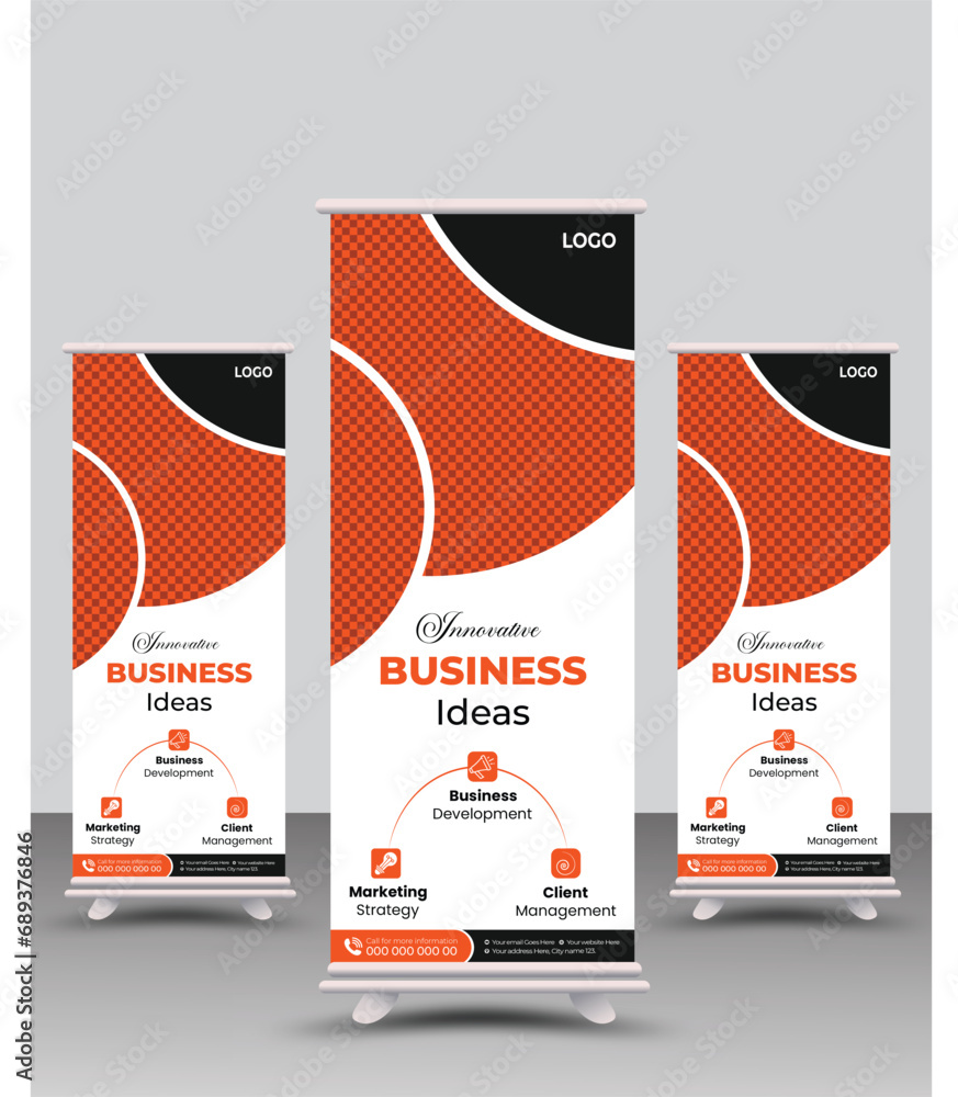 Abstract Modern Roll up Banner,Business Roll Up Banner,Pull up design ...